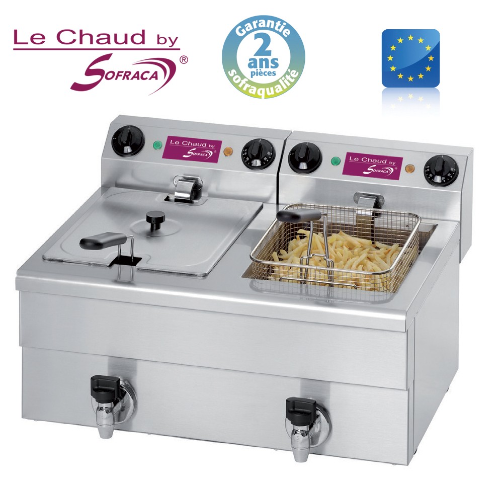 FRITEUSE ÉLECTRIQUE DE TABLE - 2 X 10 - acfe102n - achat friteuse ...